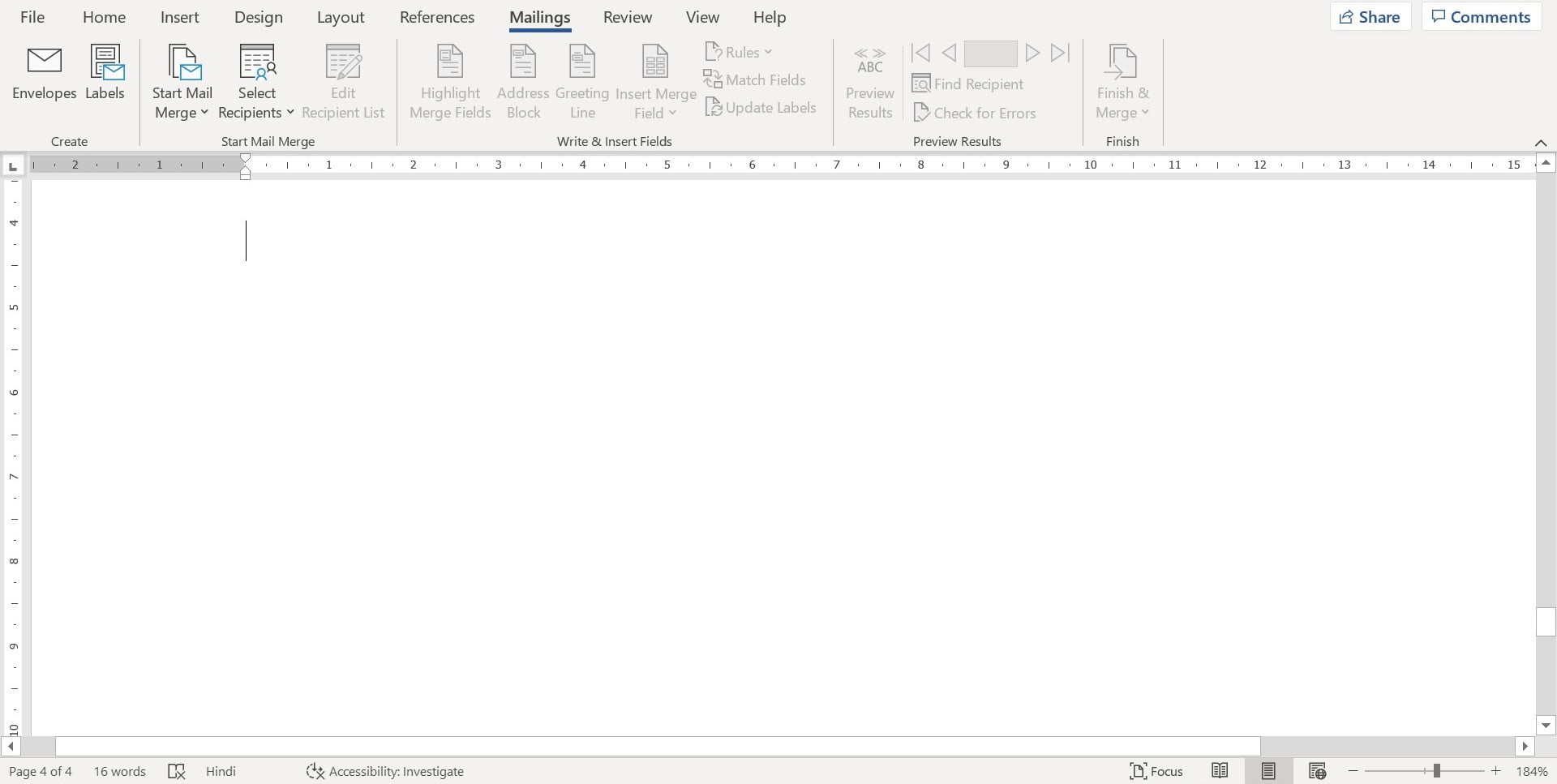 MS Word Mailing Menu की हिन्‍दी में पूरी जानकारी। - Dmut.in
